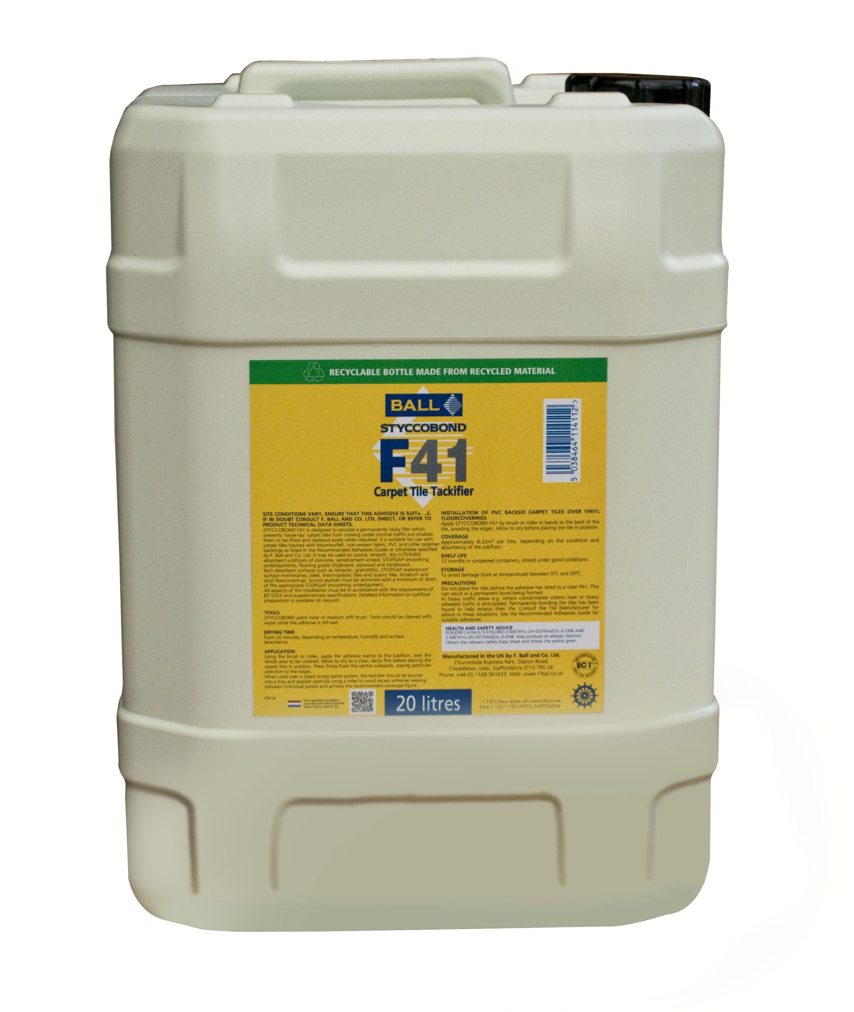 F. Ball Styccobond F41 Carpet Tile Tackifier | CVT Direct
